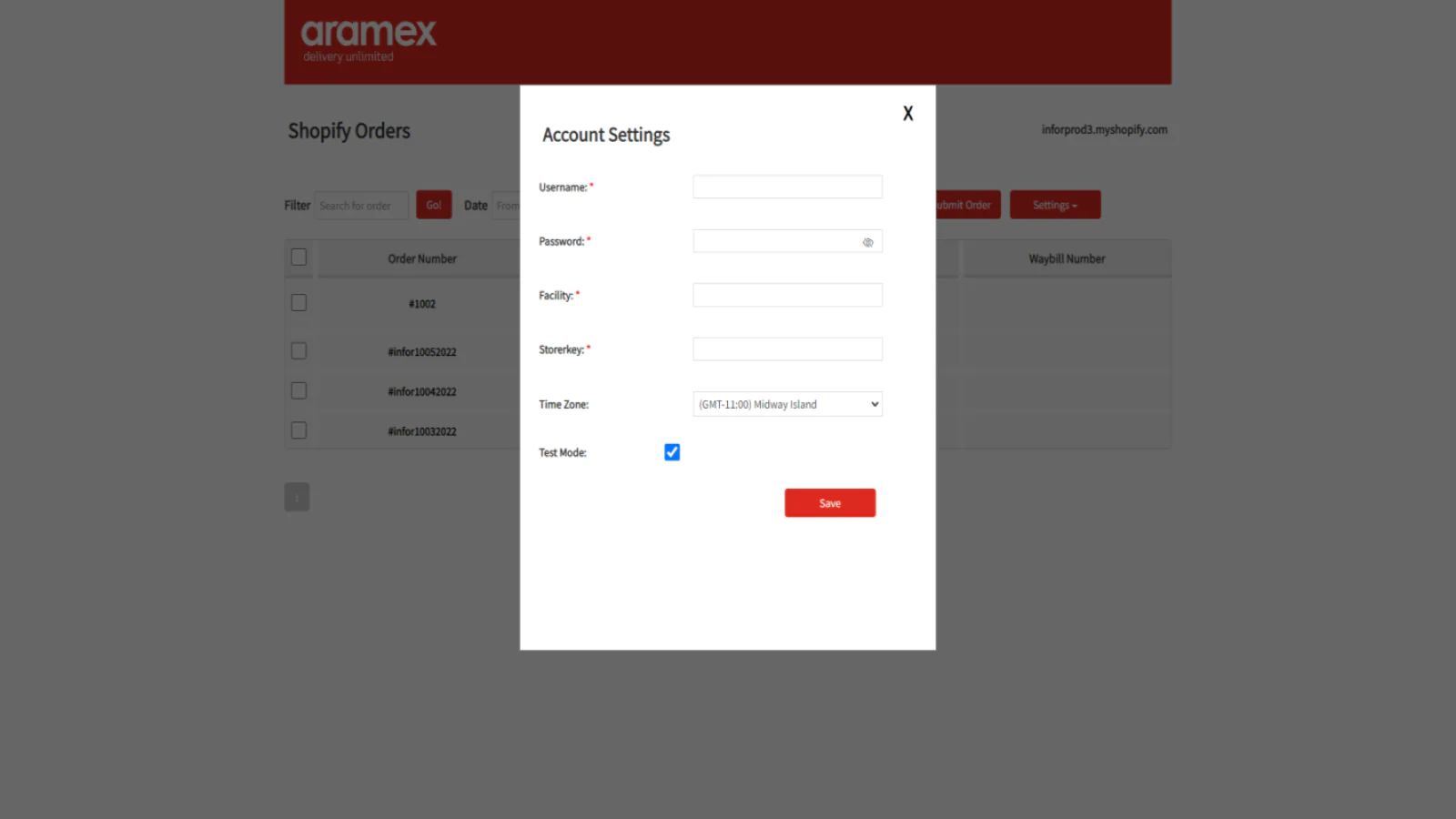 Saas App Store - Aramex ‑ Infor App