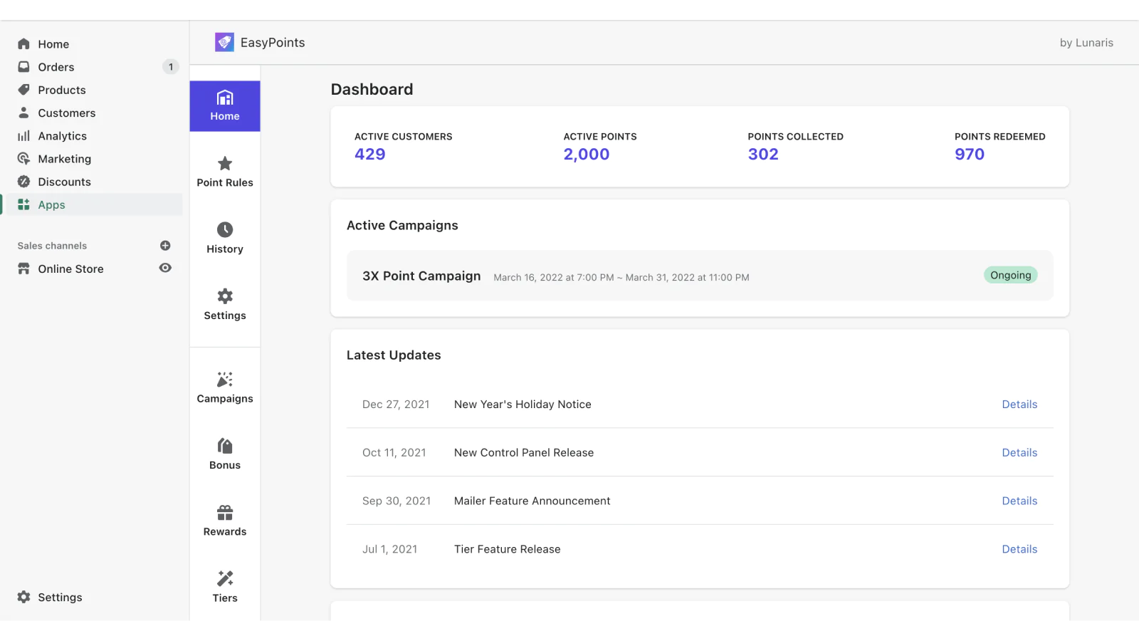 Saas App Store - easyPoints