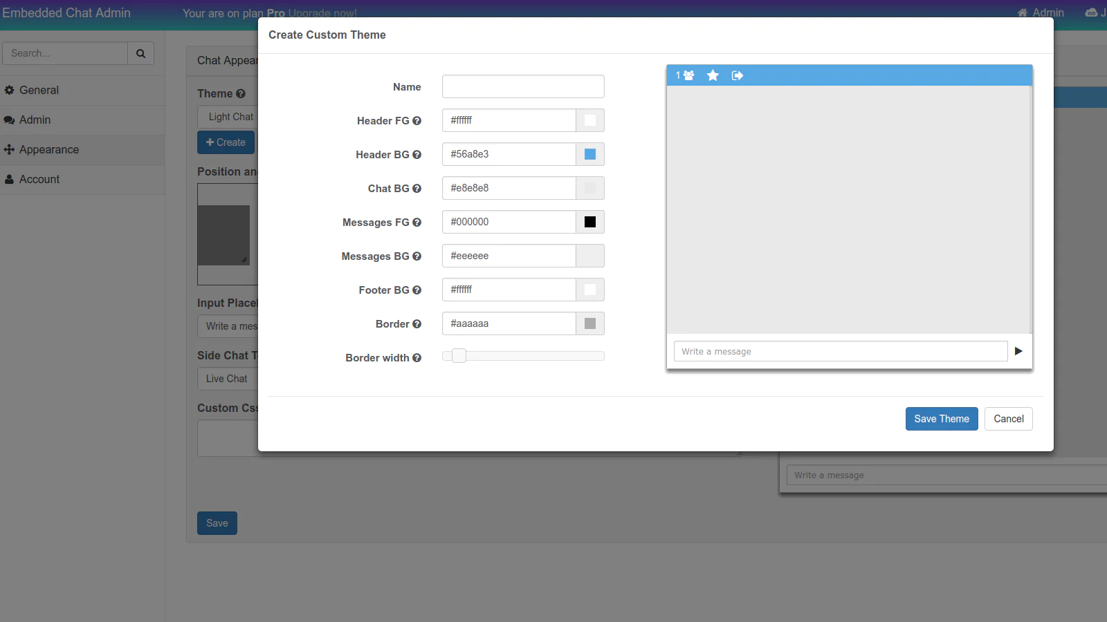 Saas App Store - Embedded Chat