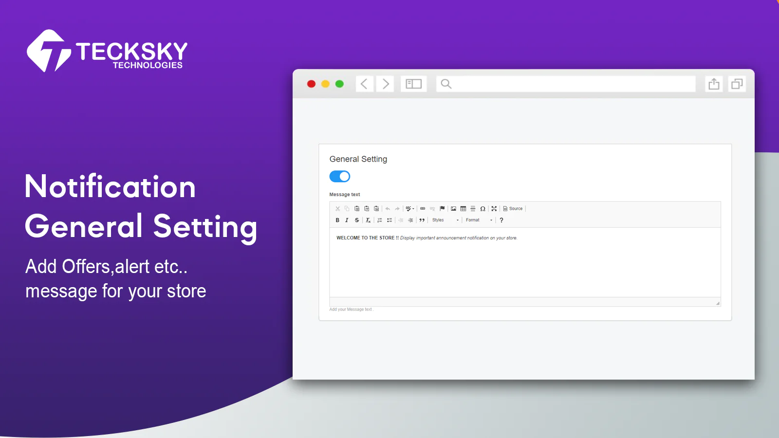 Saas App Store - Global Notification Bar