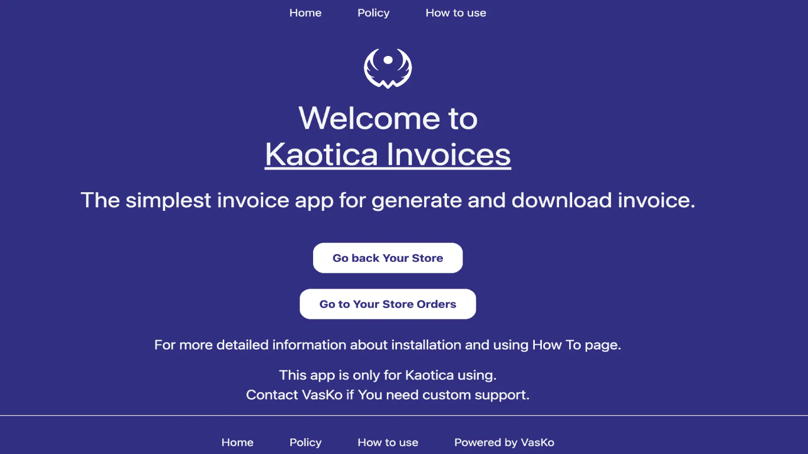 Saas App Store - Kaotica Invoices