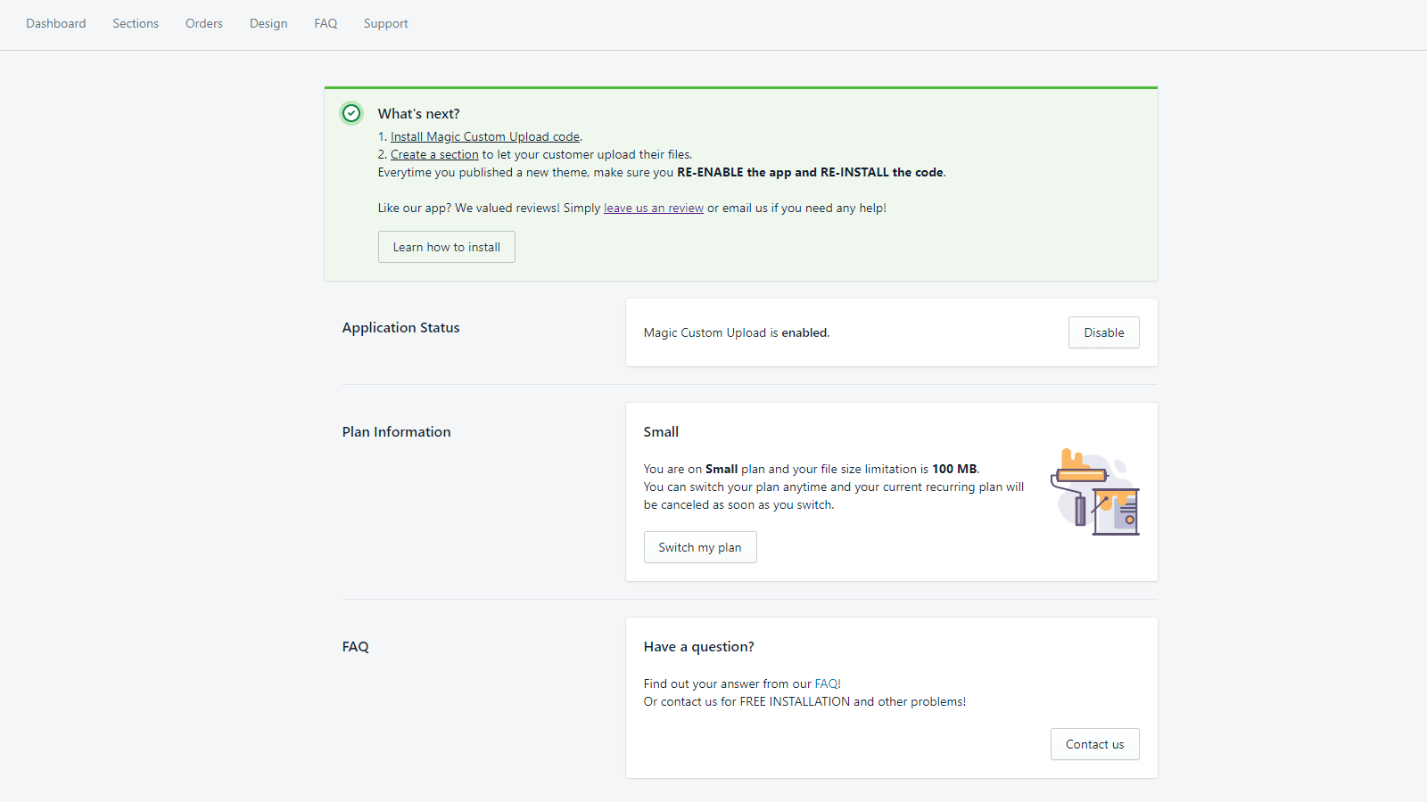 Saas App Store - Magic Custom Upload