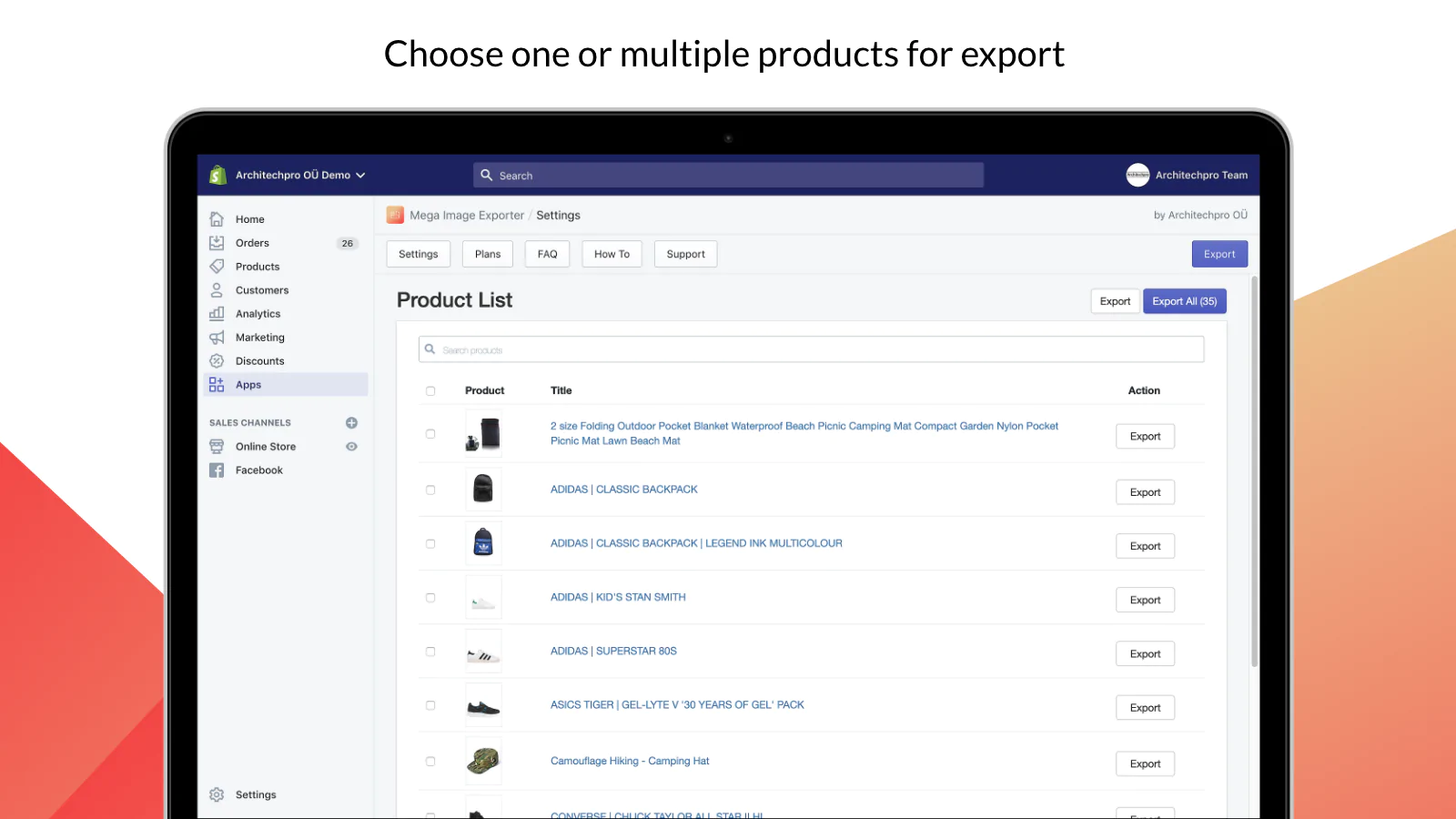 Saas App Store - Mega Media Exporter