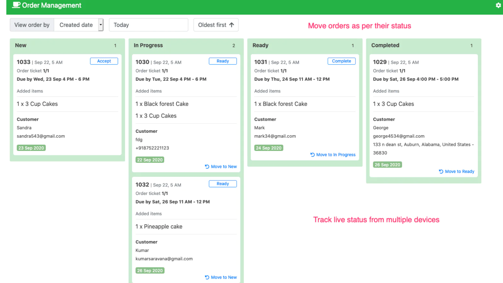 Saas App Store - Order Management Live Tracker