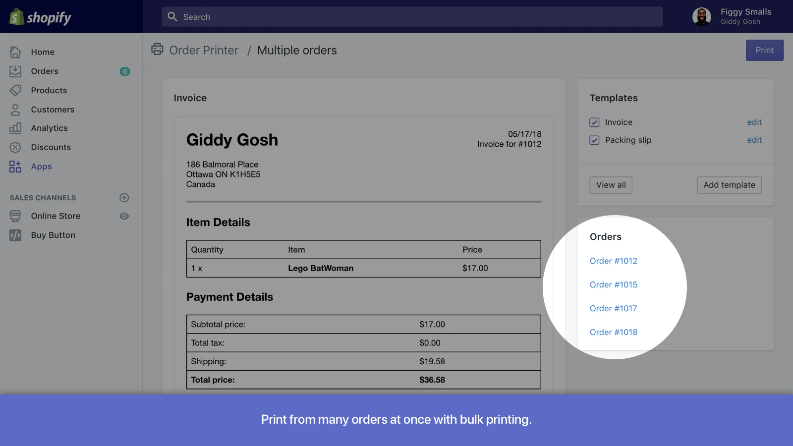 Saas App Store - Order Printer