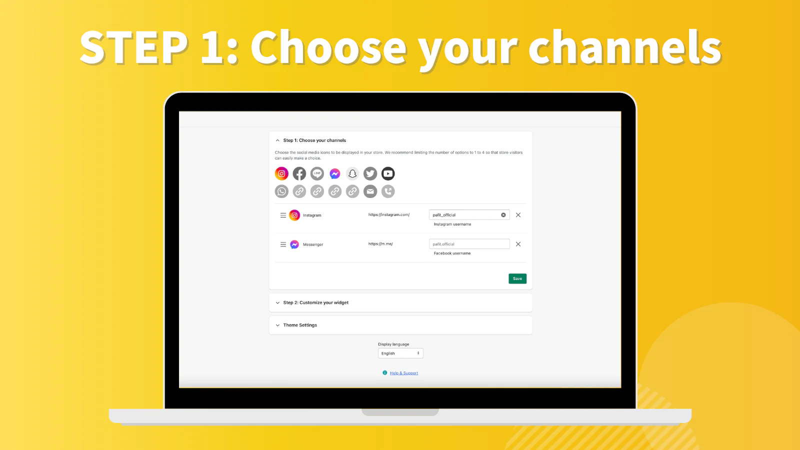 Saas App Store - Pafit Social Media Icons