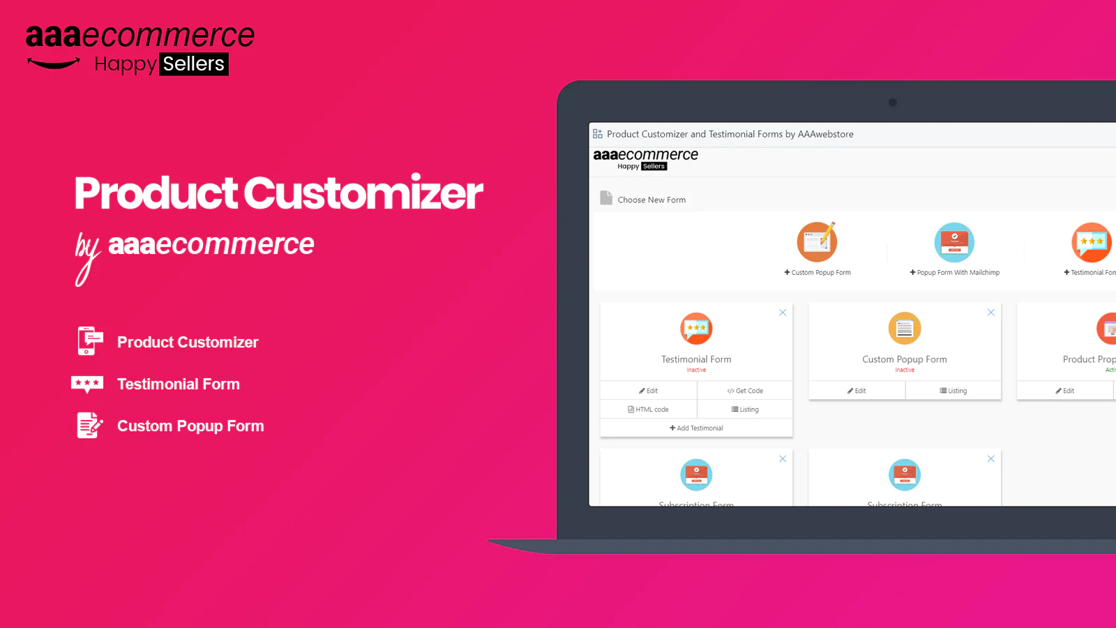 Saas App Store - Product Options + Forms