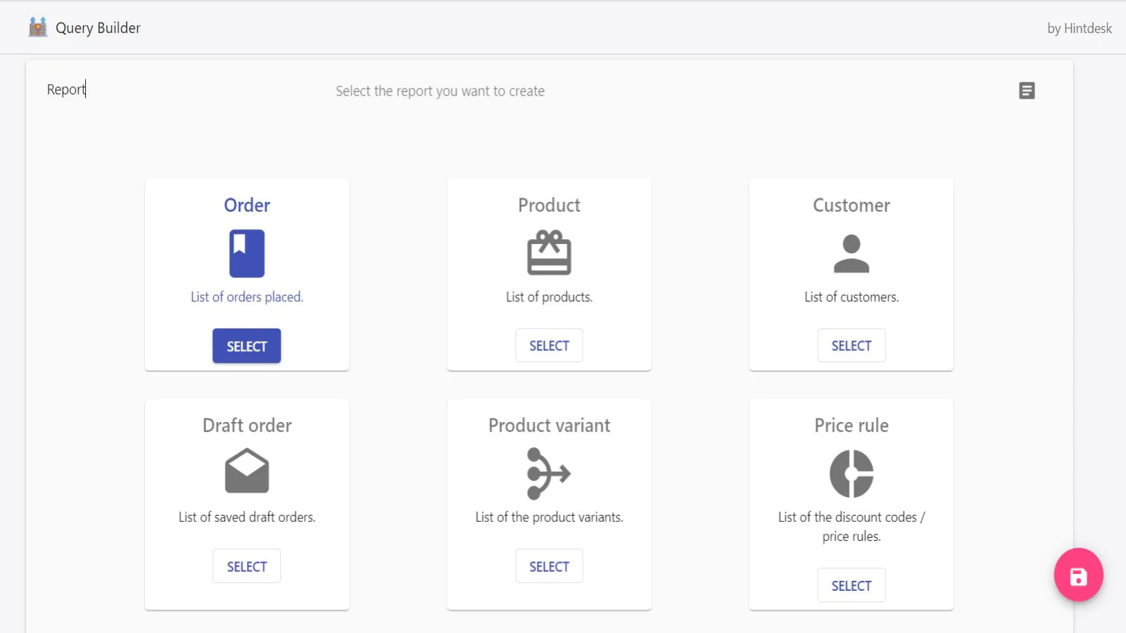 Saas App Store - Query Builder