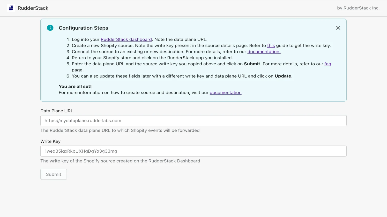 Saas App Store - RudderStack