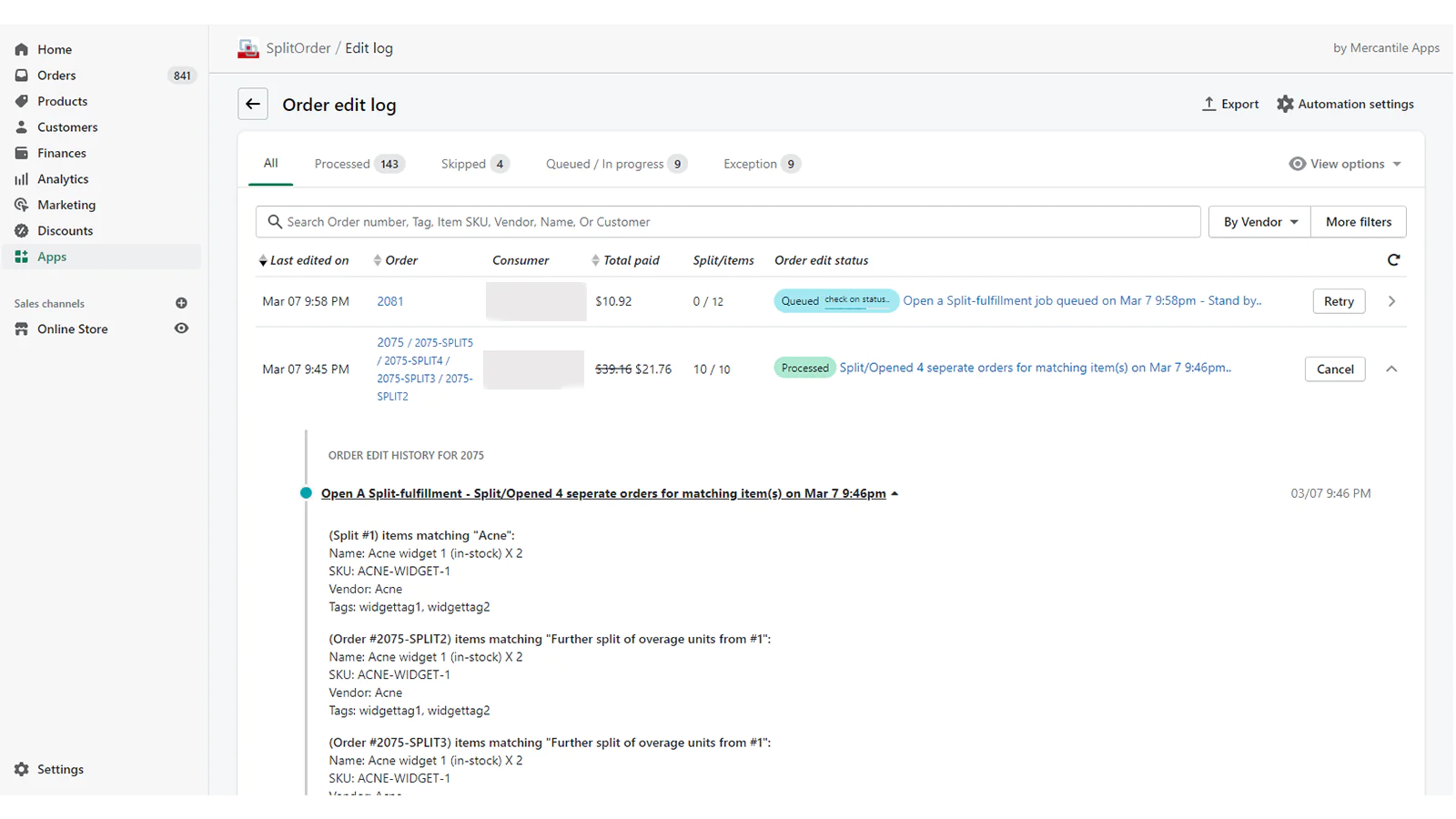 Saas App Store - SplitOrder